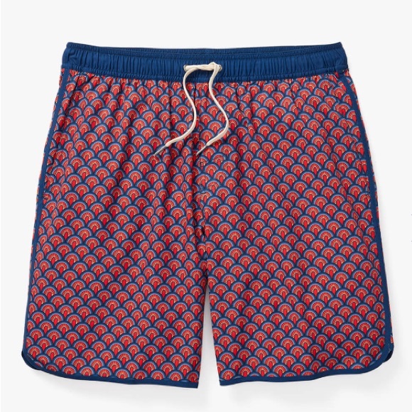 Fair Harbor | Swim | Fair Harbor The Anchor Short In Red Art Deco ...